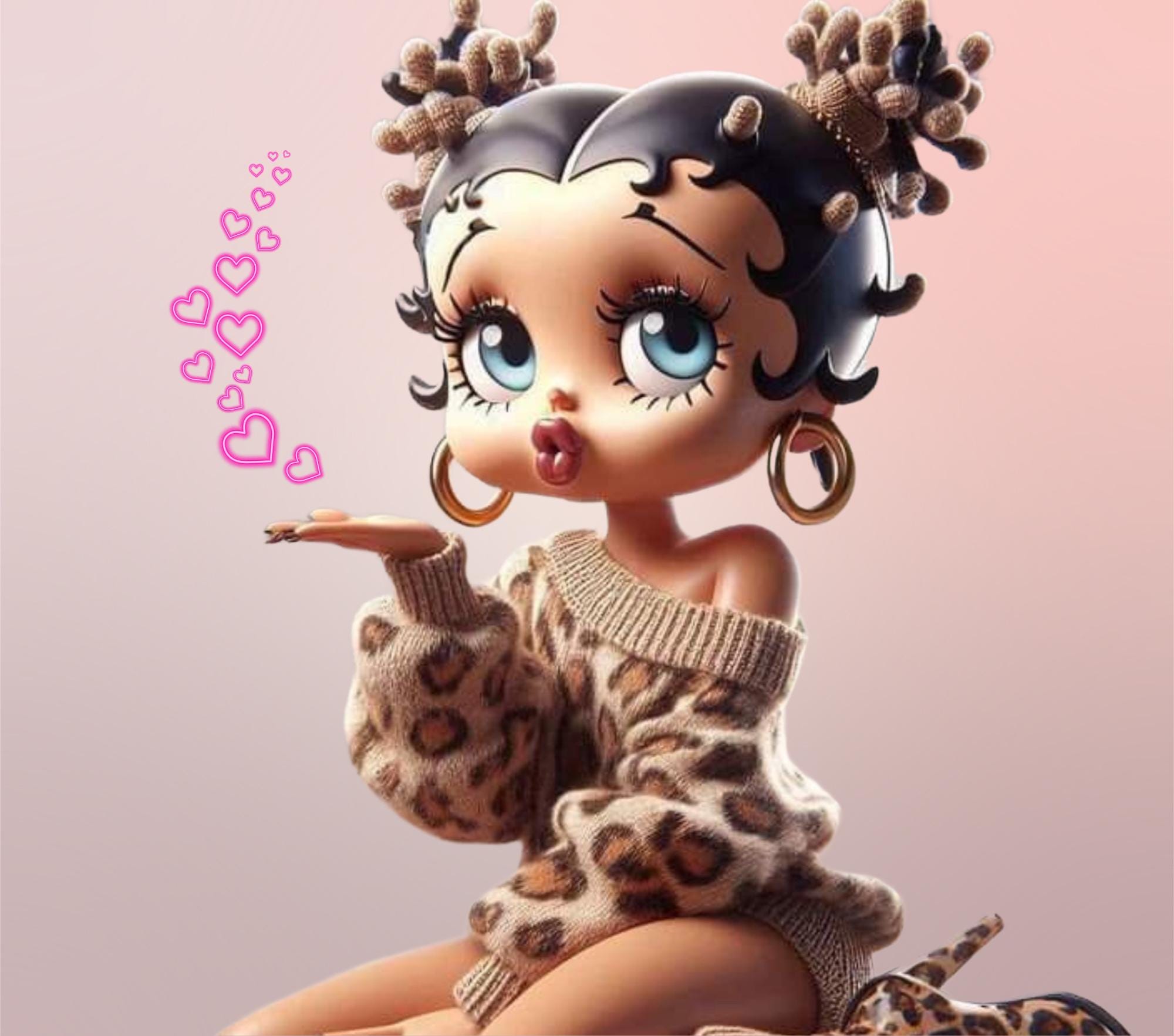 Cheetah Print Lovely Betty Boop 20 Oz Tumbler Wrap - Etsy