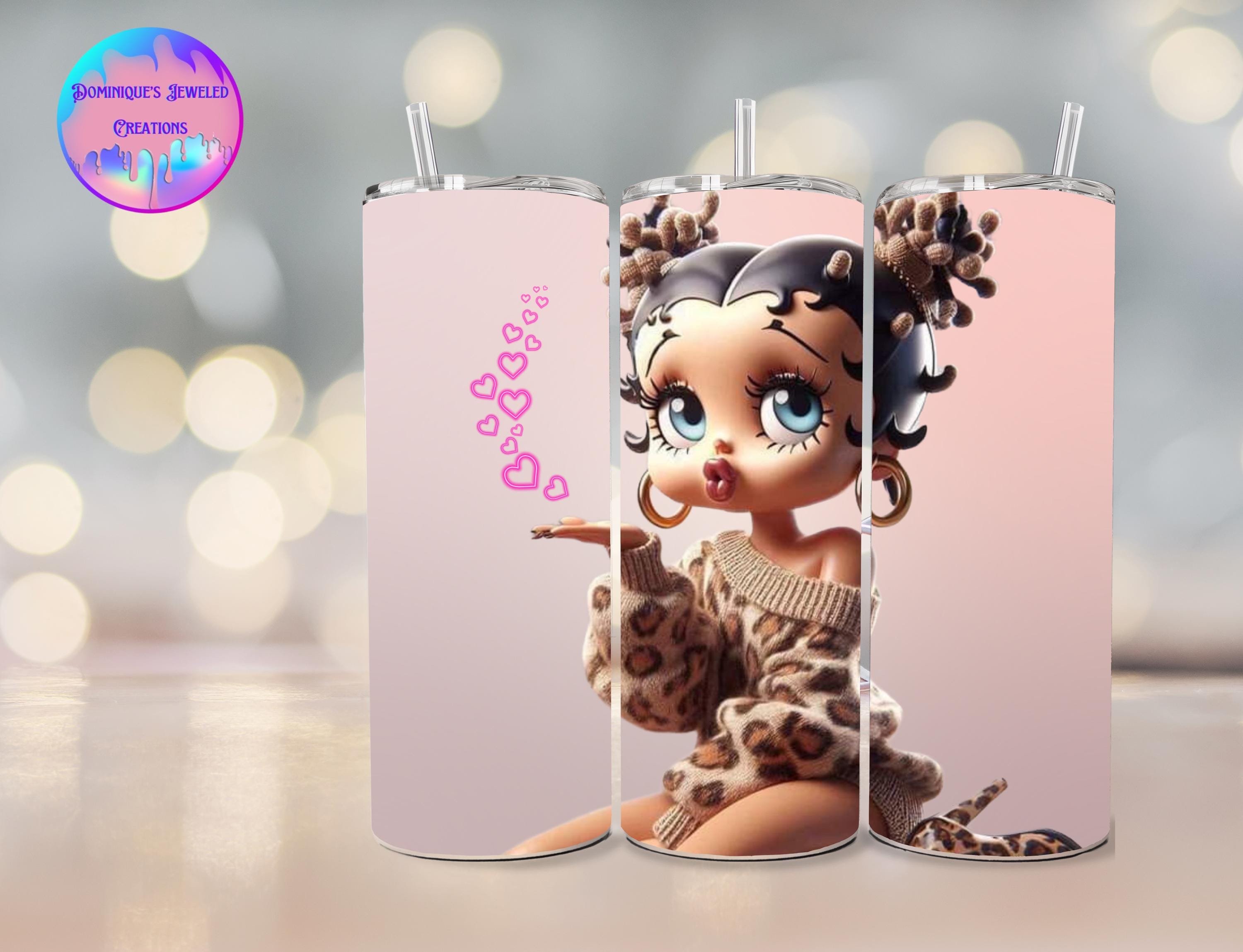 Cheetah Print Lovely Betty Boop 20 Oz Tumbler Wrap - Etsy