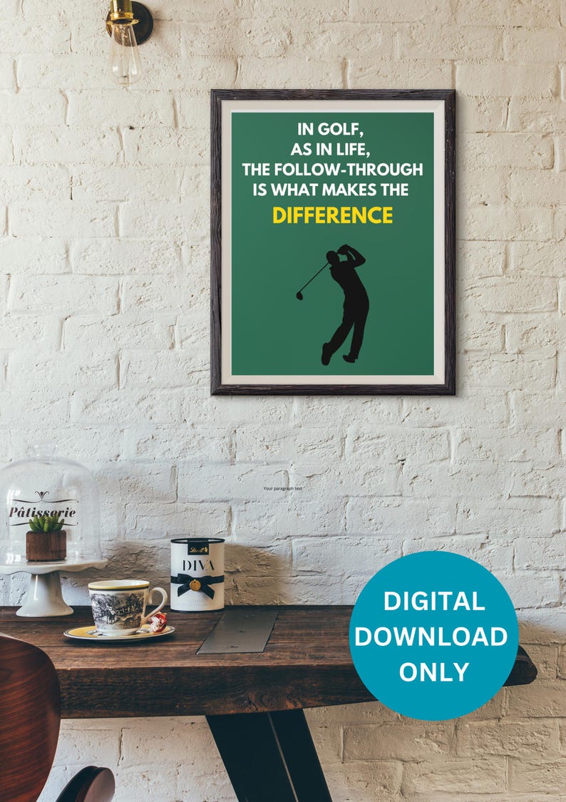 Golf Art Poster Gift Golf Poster Art Gift for Golfer Poster ...
