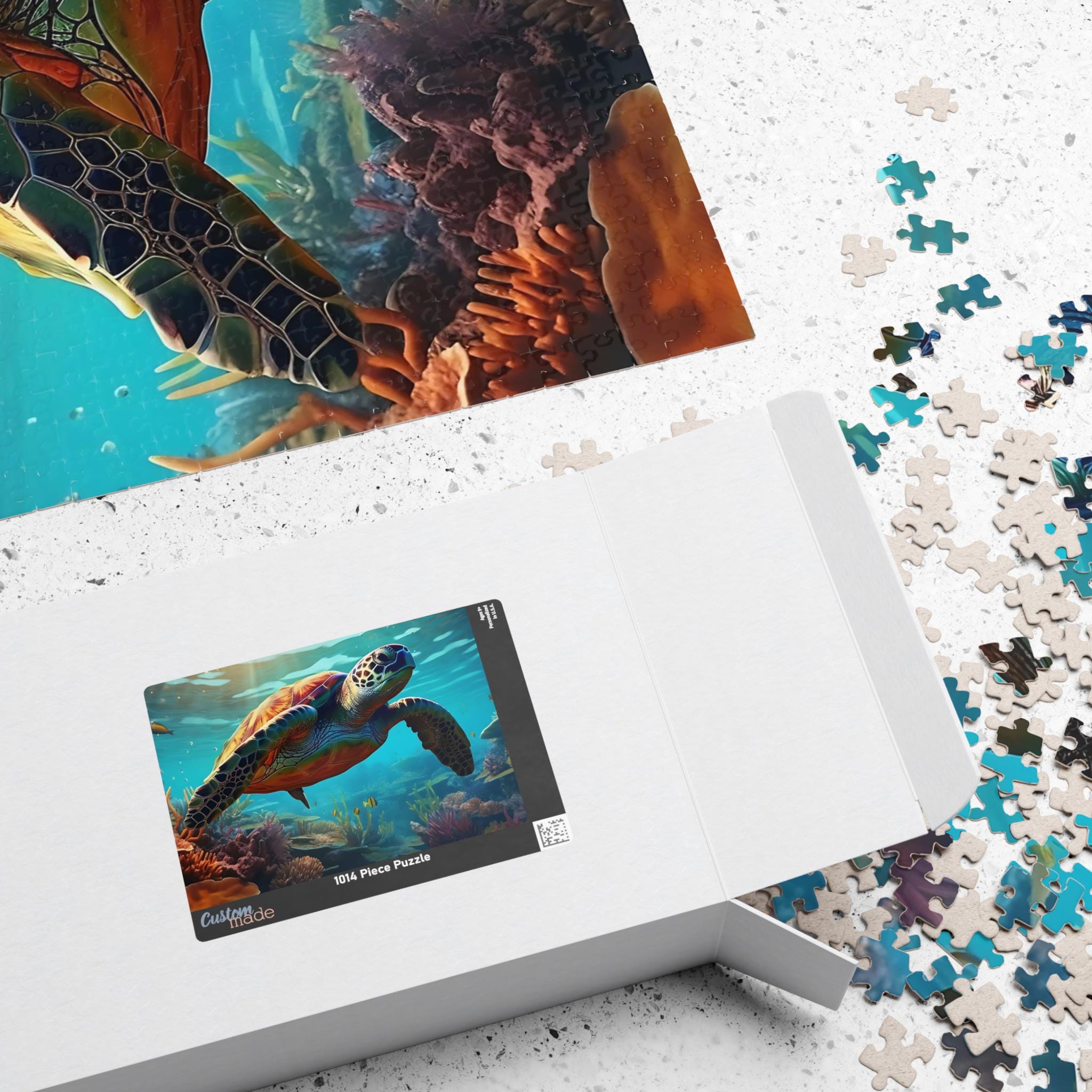 Underwater Sea Turtle Puzzle Ocean Life Puzzle for Relaxation Puzzle ...
