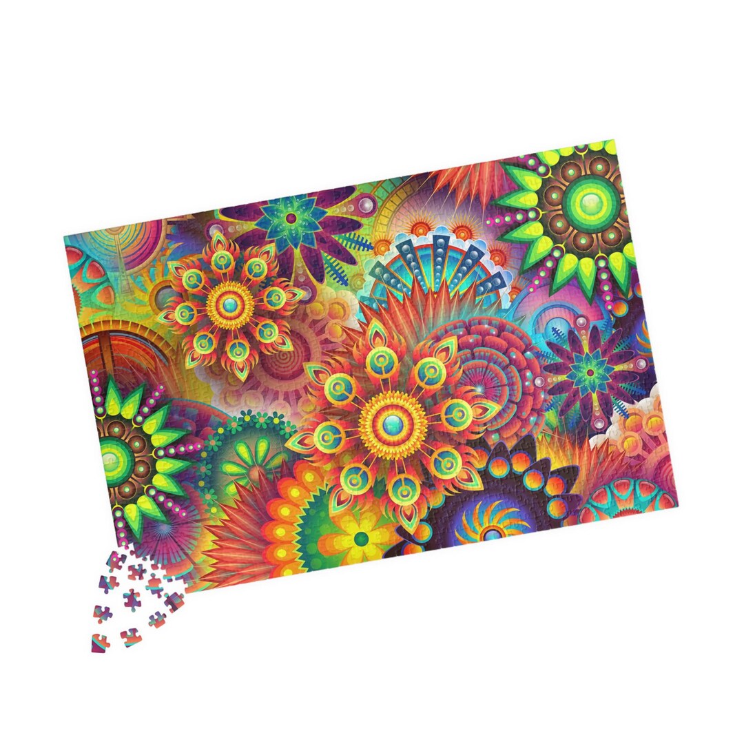 Mandala Puzzle, Colorful Jigsaw Puzzle for Adults, Relaxation Puzzle ...