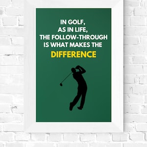 Golf Art Poster Gift Golf Poster Art Gift for Golfer Poster ...
