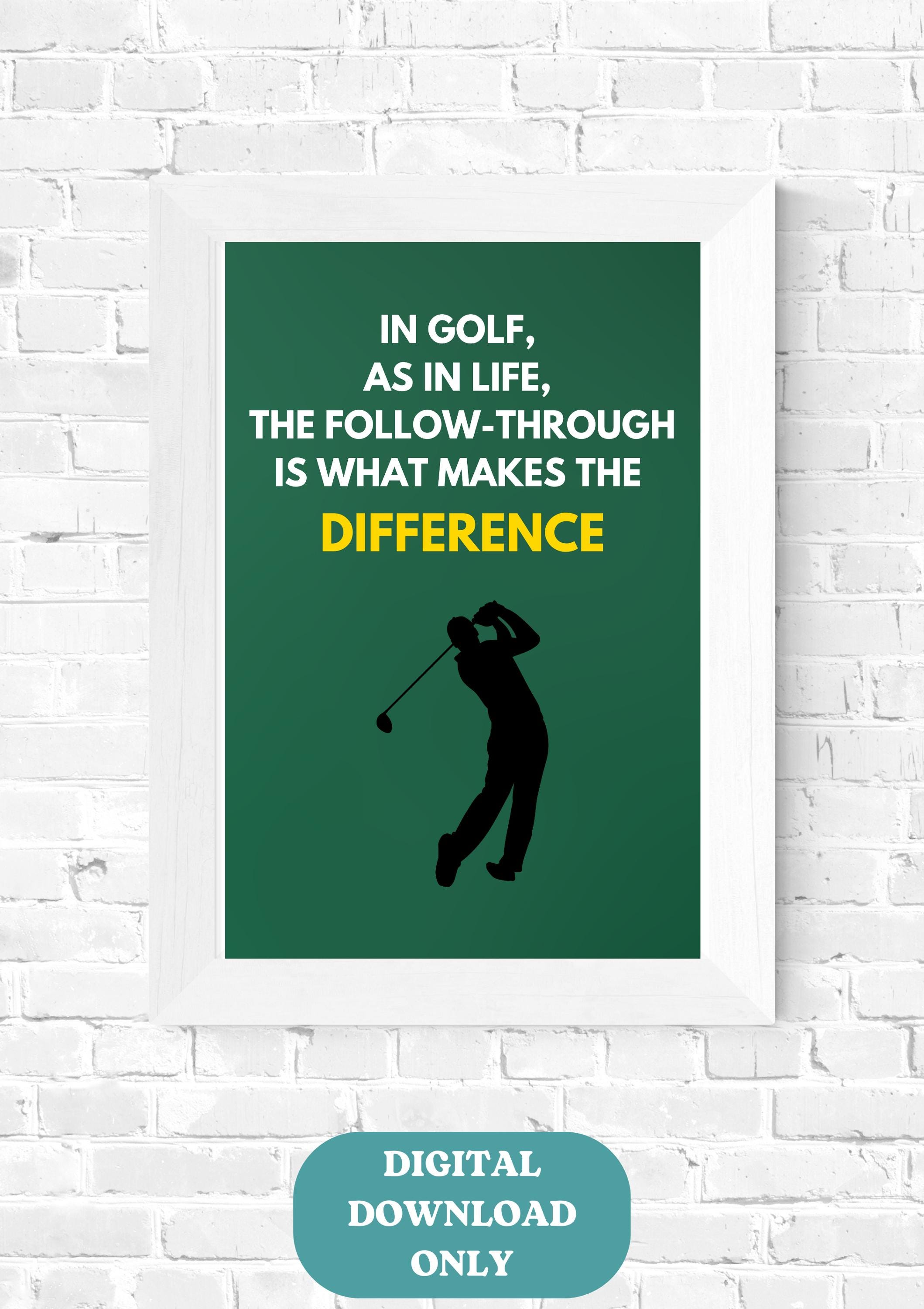 Golf Art Poster Gift Golf Poster Art Gift for Golfer Poster ...