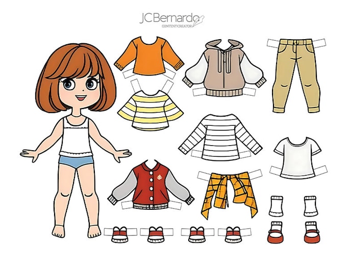 Explore Packs of Cut Out Paper Dolls With Fashion Flair Includes ...