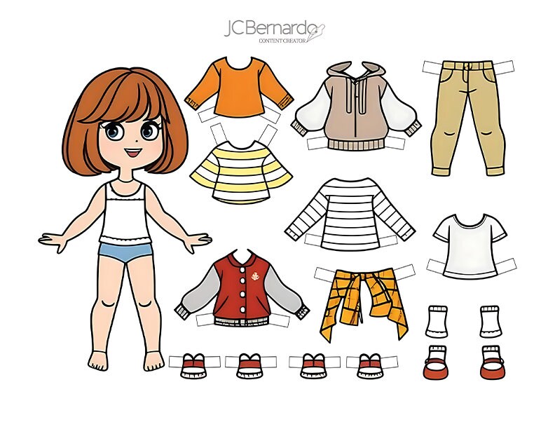 Explore Packs of Cut Out Paper Dolls With Fashion Flair Includes ...