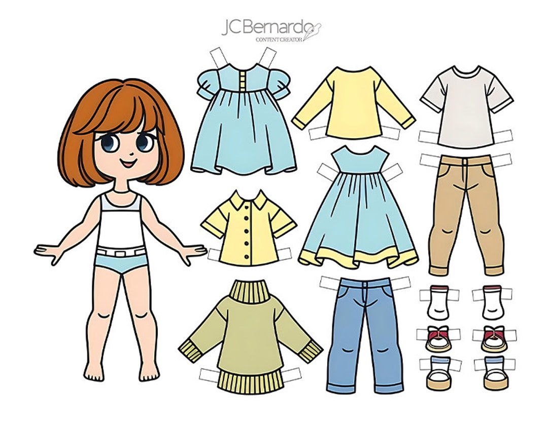 Explore Packs of Cut Out Paper Dolls With Fashion Flair Includes ...