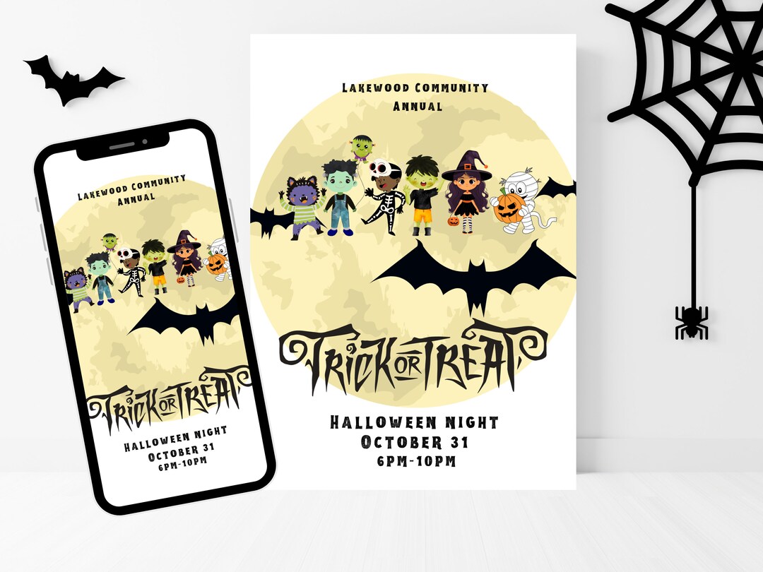 Editable Halloween Flyer or Invitation includes Printable Flyer and ...