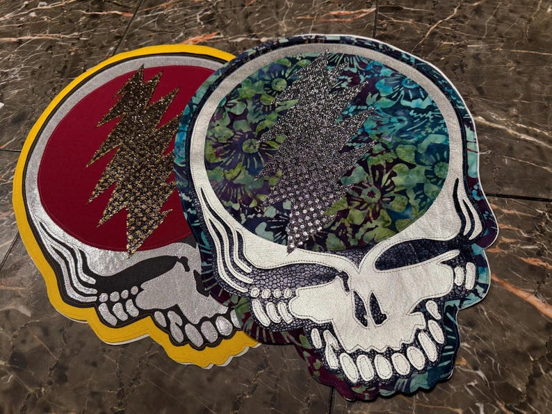 LARGE (13") & XL (24") CUSTOM Grateful Dead Stealie Patch! Hand-sewn ...