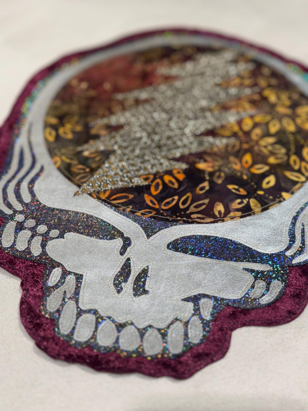 LARGE (13") Grateful Dead Stealie Patch! Hand-sewn Steal Your Face ...