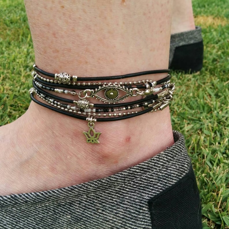 Evil Eye Ankle Bracelet Evil Eye Anklet Protection Bracelet Barefoot ...