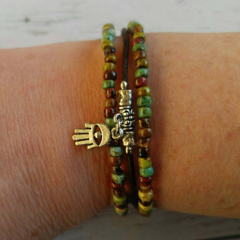 Hamsa Bracelet Kabbalah Bracelet Everyday Bracelet | Etsy