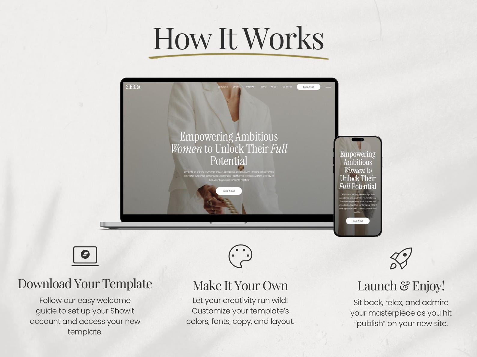Showit Website Template for Coaches | Modern Showit Template for ...