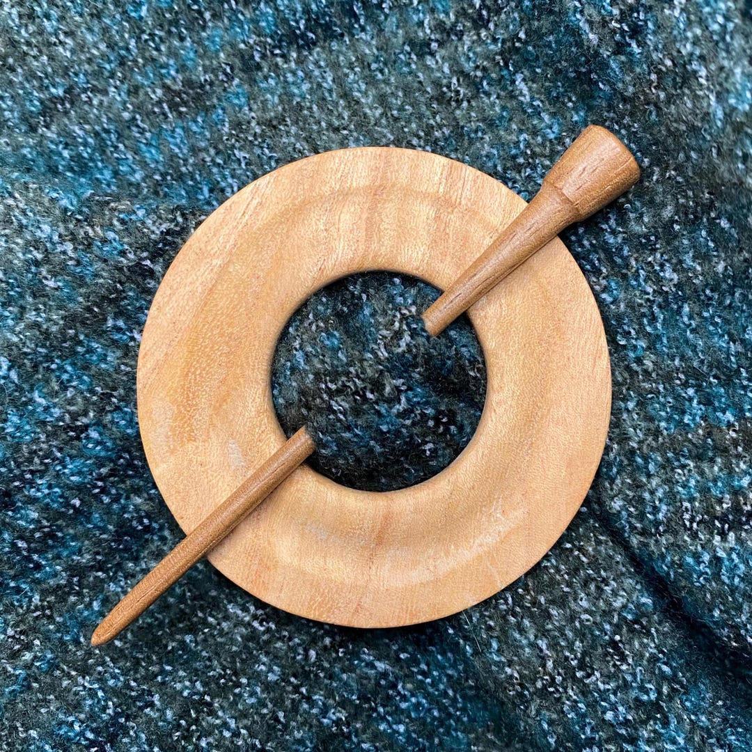 Shawl Pin Hand Turned Honey Locust and Walnut Woods, Also Used for ...