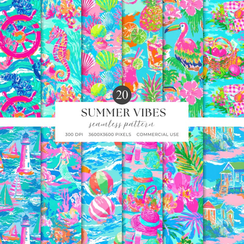Preppy Summer Wallpaper - Etsy