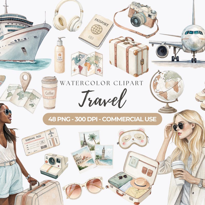 Travel Watercolor Sketch - Etsy UK