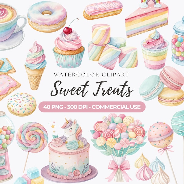 Sweets Clipart - Etsy UK