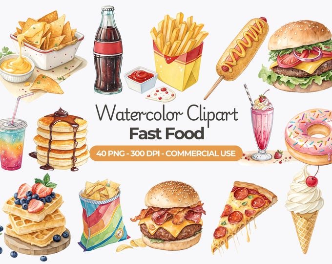 Fast Food Clipart Hamburger Clip Art Food Vector Graphic Food Clip Art ...