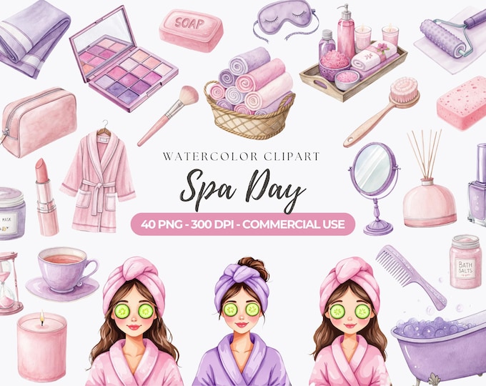 Spa Girls Clipart / Spa Party Clip Art / - Etsy Canada