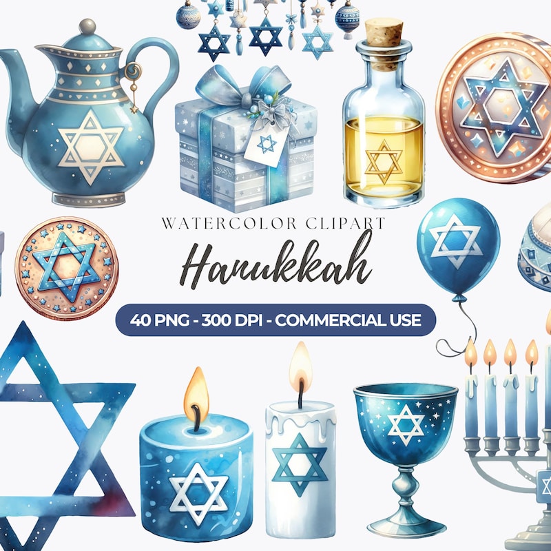 Hanukkah Cliparts - Etsy