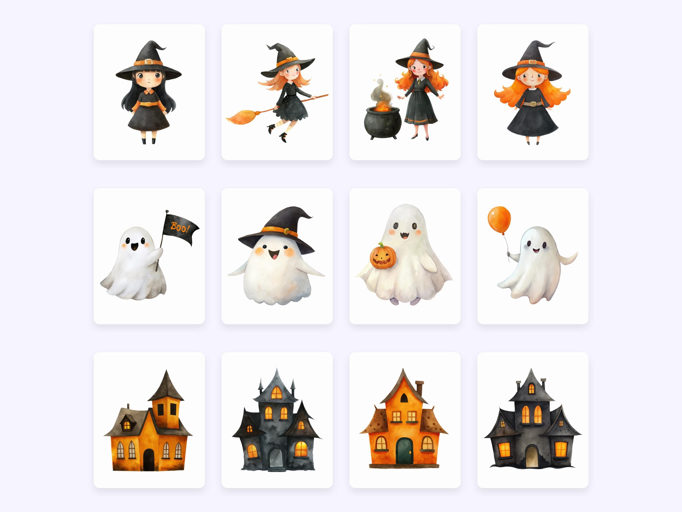 Halloween Clipart Set, Kids PNG Illustrations (commercial Use - Etsy