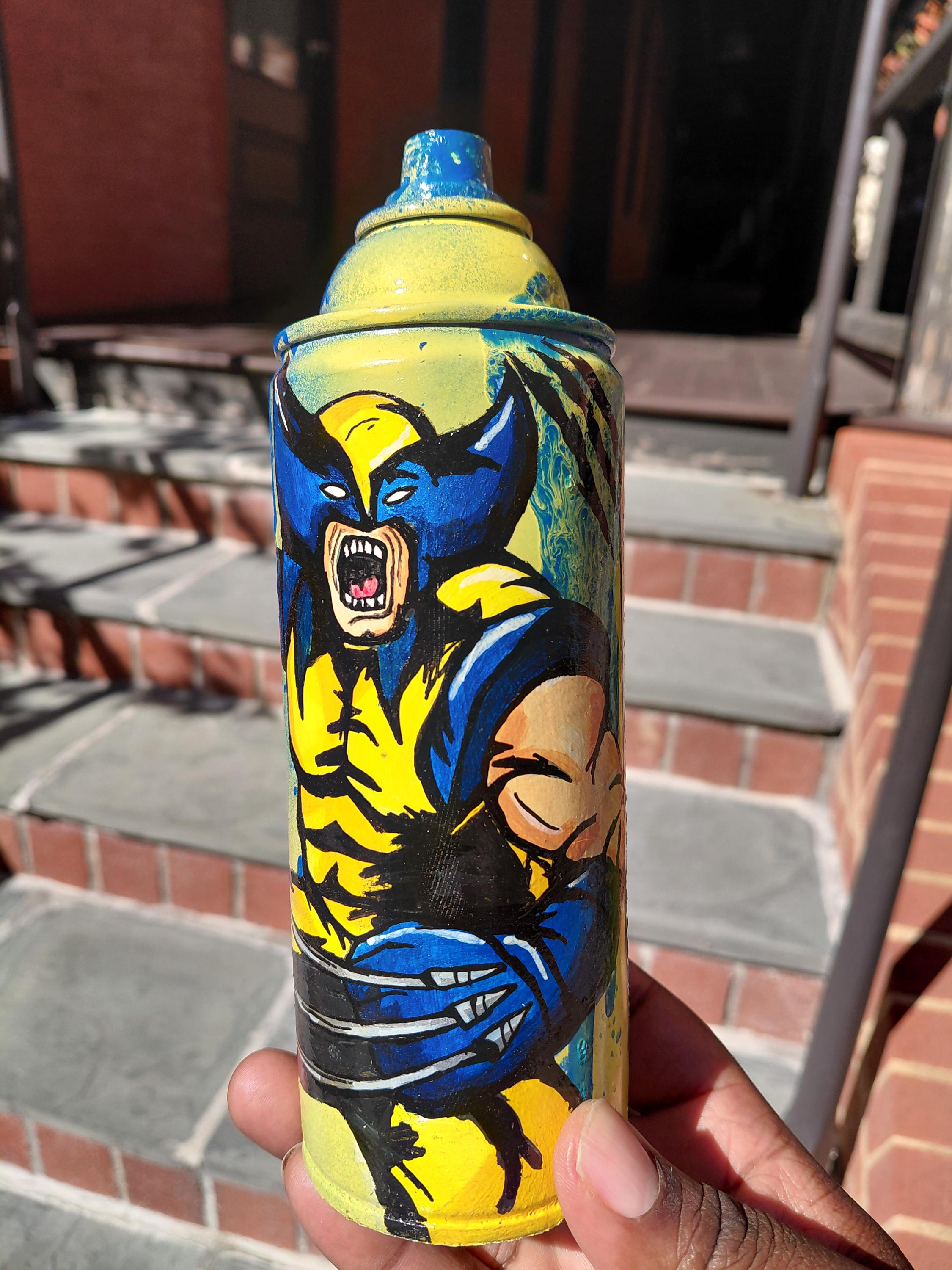 Custom Painted Wolverine Decore Spray Can - Etsy