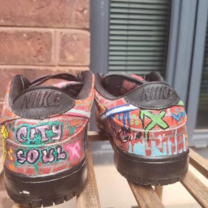 Brick Graffiti Customized SB Dunks Mens 11.5 US - Etsy