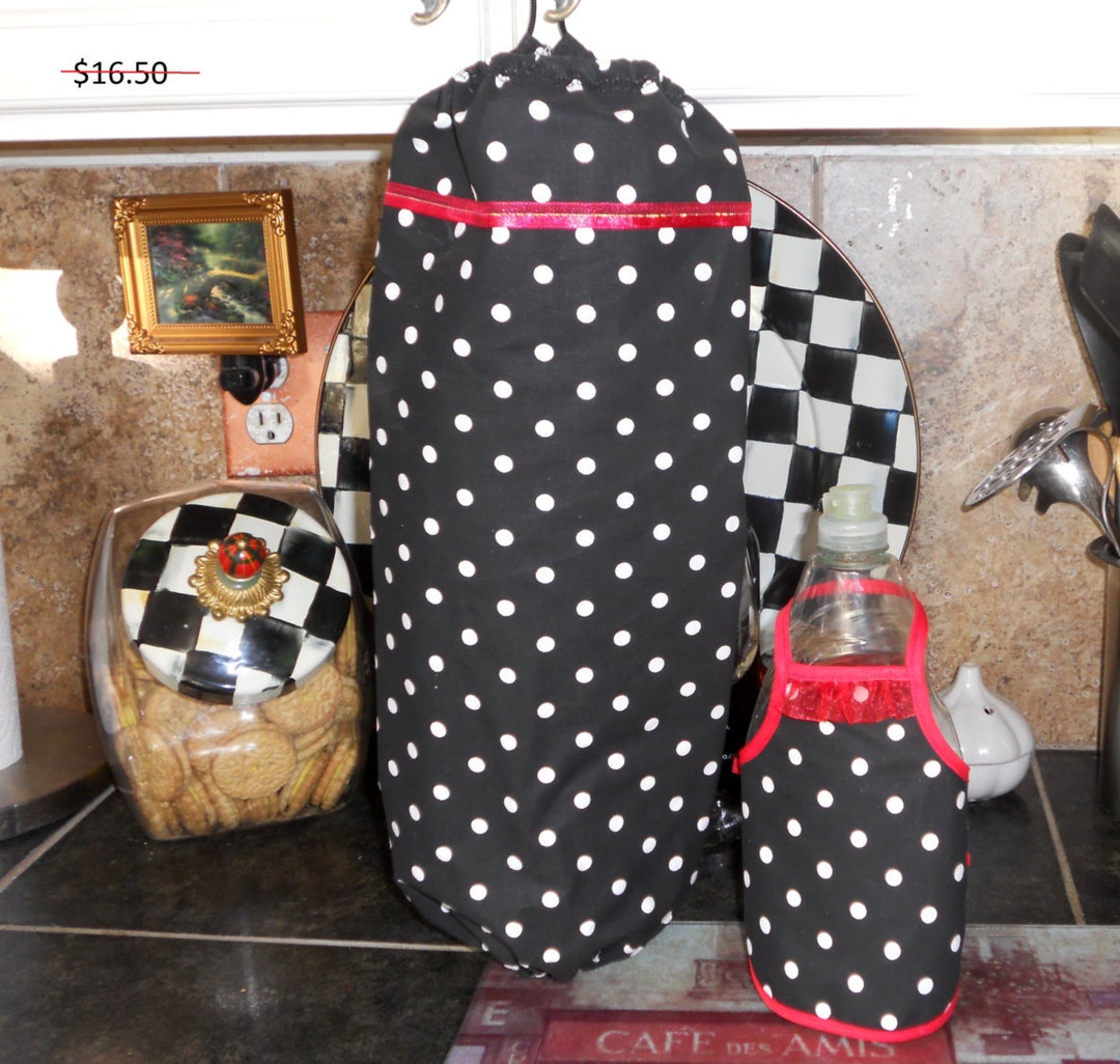 Plastic Bag Storage Tote / Dish Soap Apron / Kitchen Set / Ready to ...