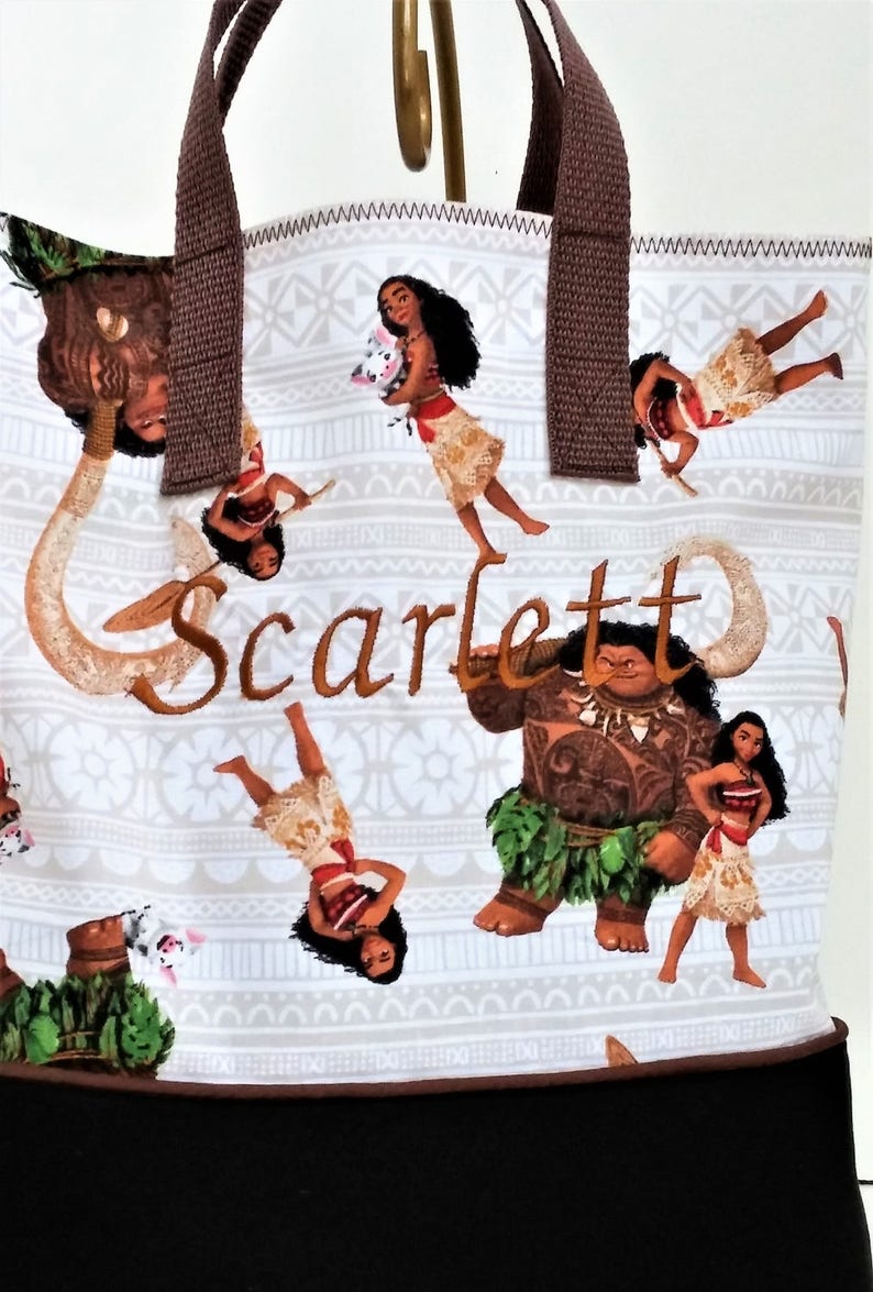 Moana and Friends Child Tote / School Tote / Book Travel Bag / - Etsy