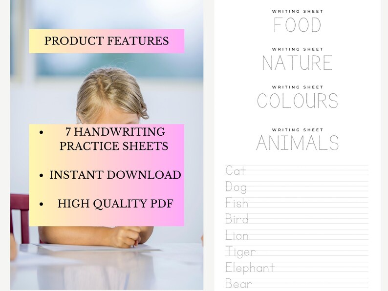 Handwriting Practice Sheets I Home Ed Resource I Home School Sheets I ...