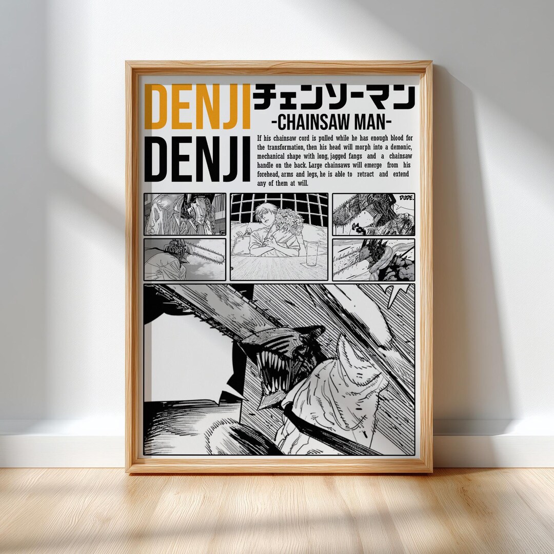 Denji Chainsaw Man Wall Art Anime Poster Manga Print Room Decor ...
