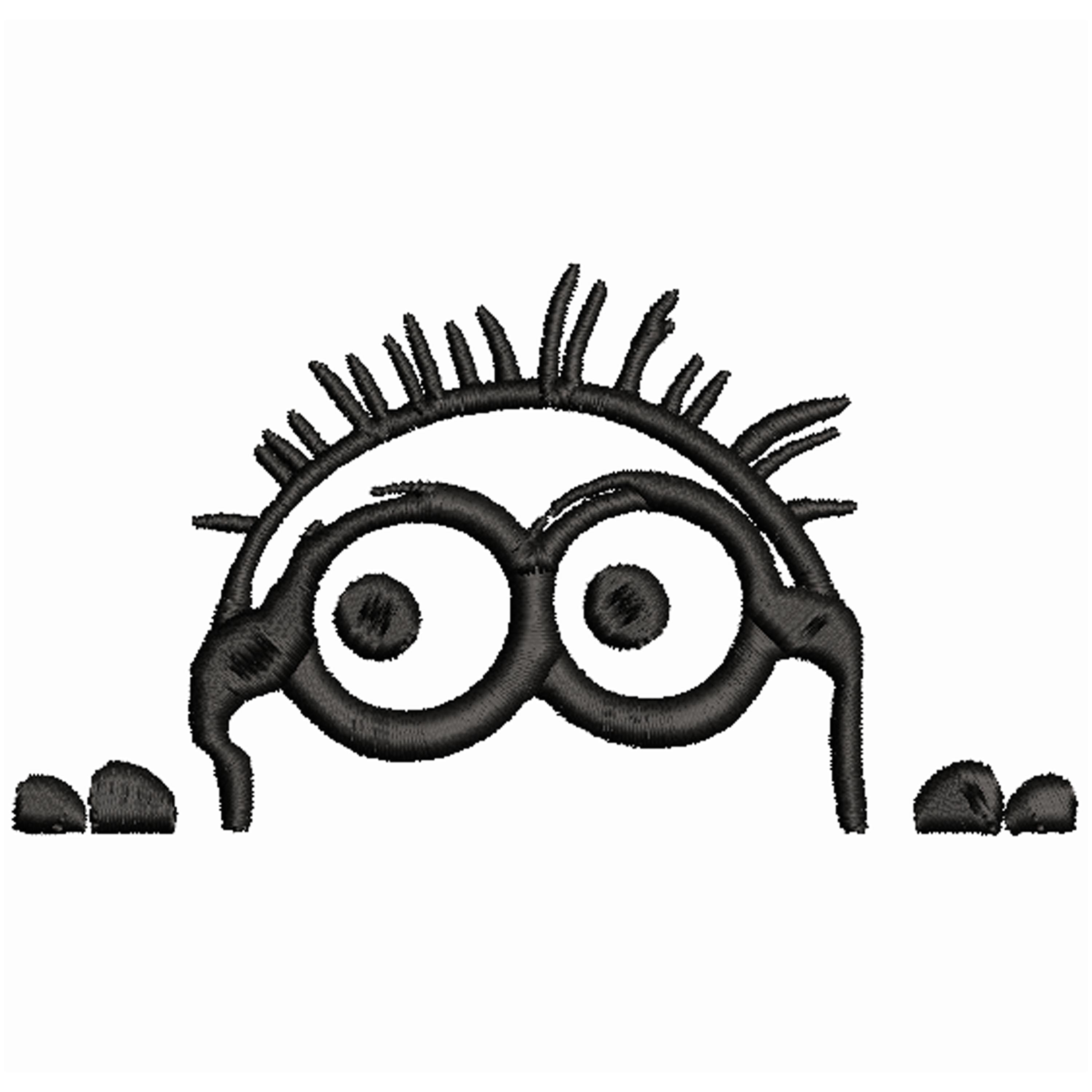 Simple Minion Peeking Embroidery Design – Instant Download | 52mm X 96 ...