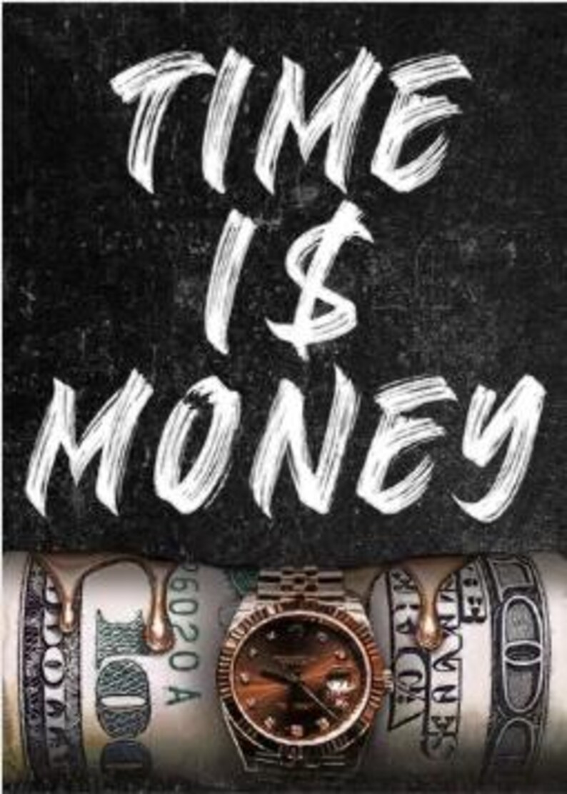 Time is Money Motivational Quote Canvas Painting Dollar Posters and ...