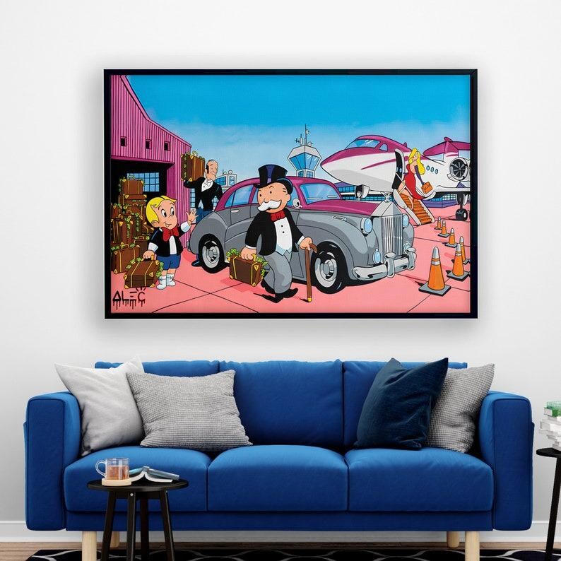 Alec Monopoly Richie Rich Scrooge Mcduck Wall Art Pop Art Print Urban ...