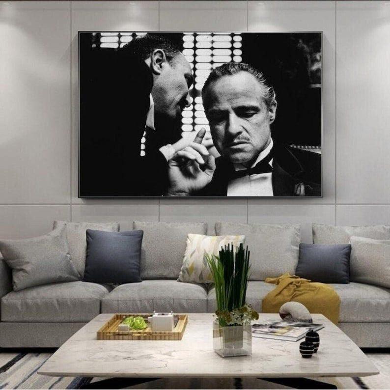 The Godfather Ganster Mafia Wall Art Poster Canvas Painting Wall Prints ...