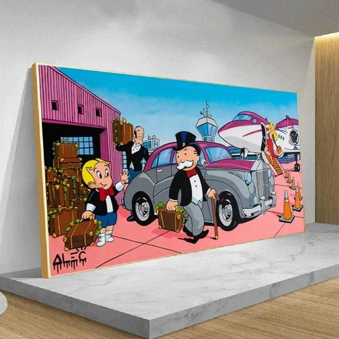 Alec Monopoly Richie Rich Scrooge Mcduck Wall Art Pop Art Print Urban ...