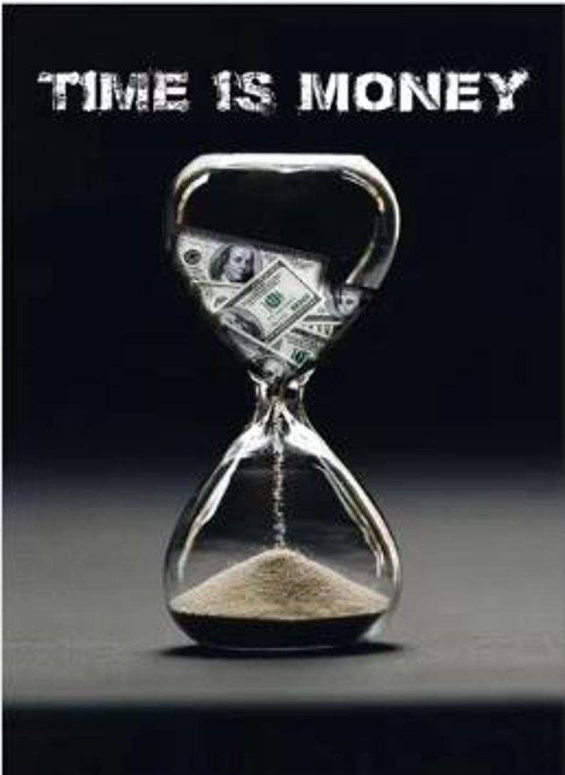 Time is Money Motivational Quote Canvas Painting Dollar Posters and ...