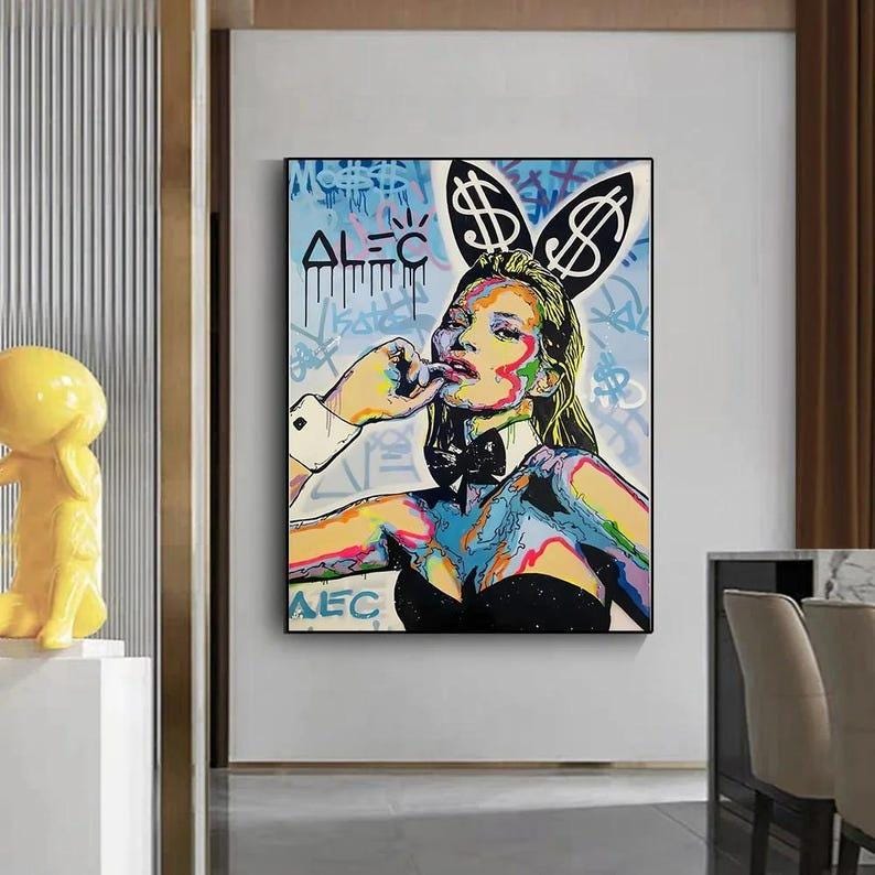 Supermodel Alec Monopoly Graffiti Art Canvas Paintings Cartoon Anime ...