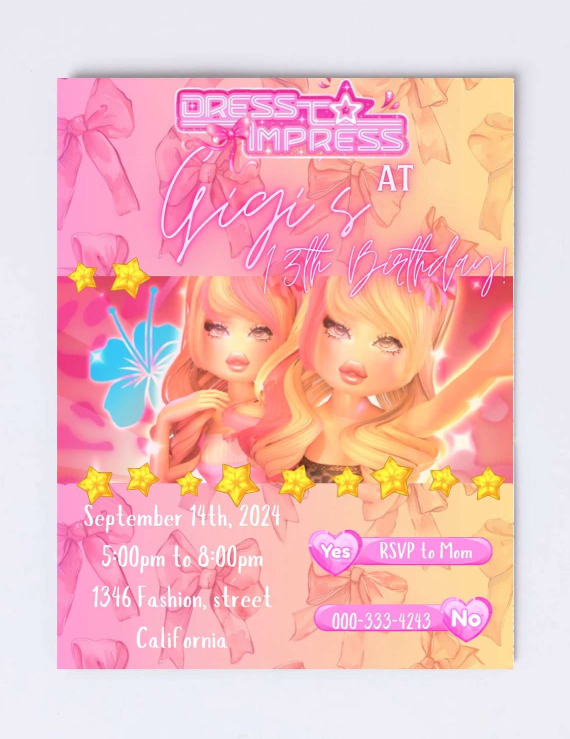 Dress to Impress - Editable Birthday Invite Template - Etsy