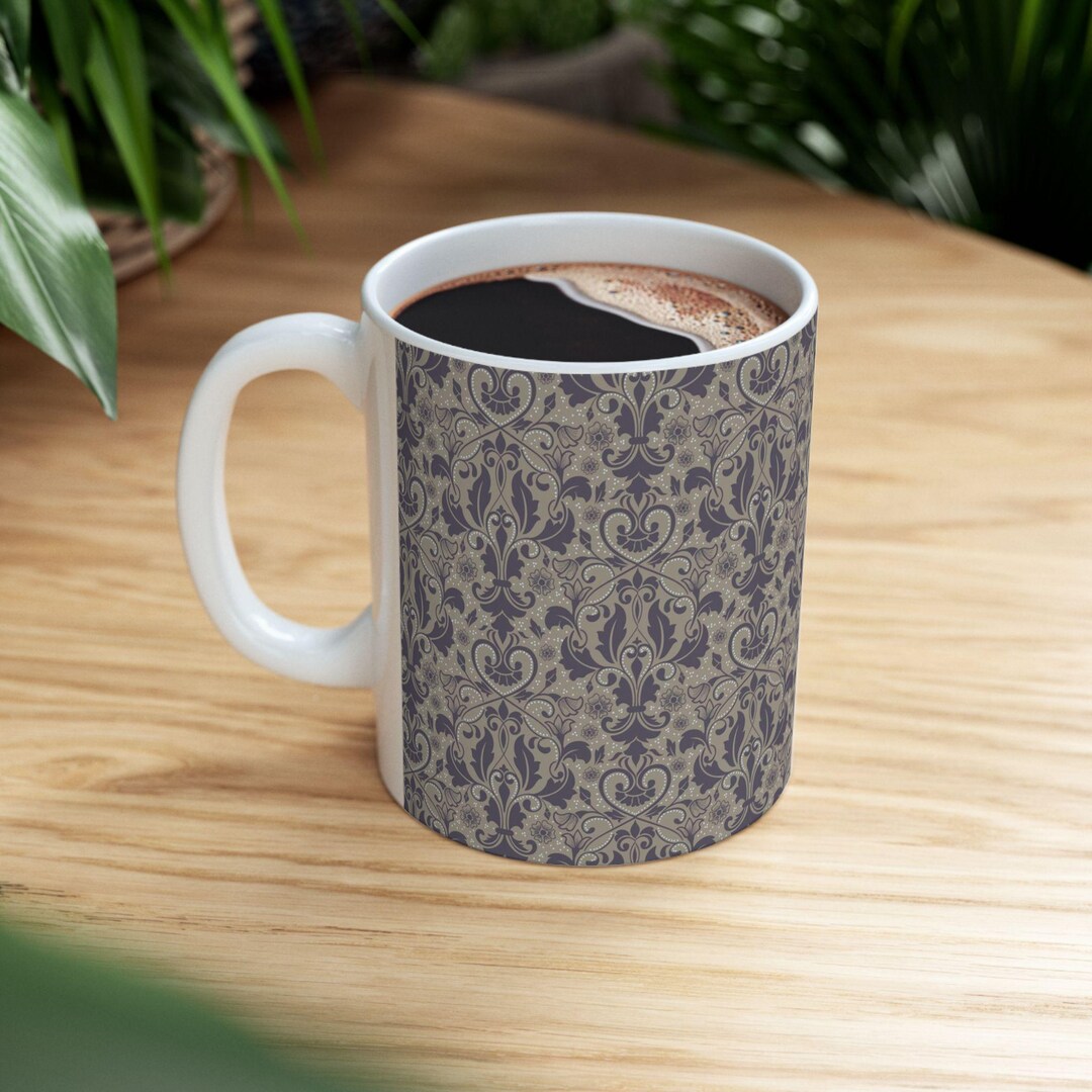 Vintage Ceramic Mug, Retro Coffee Cup, Classic Tea Mug, Antique ...