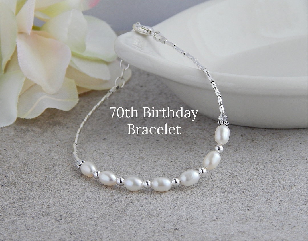 70th Birthday Bracelet for Women, 70th Birthday Gift Woman Jewelry ...