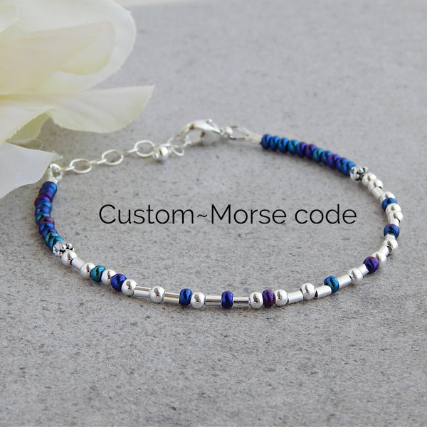 Morse Code Bracelet - Etsy