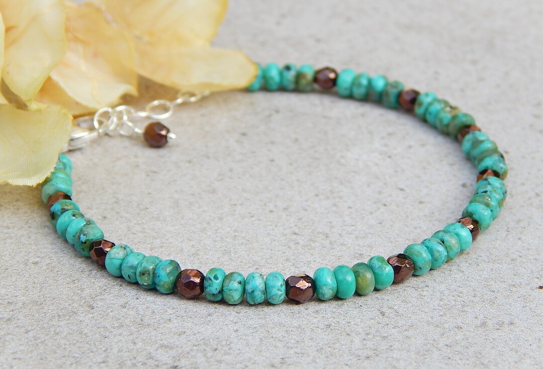 Turquoise Bracelet Sterling Silver, African Turquoise Bracelet for ...