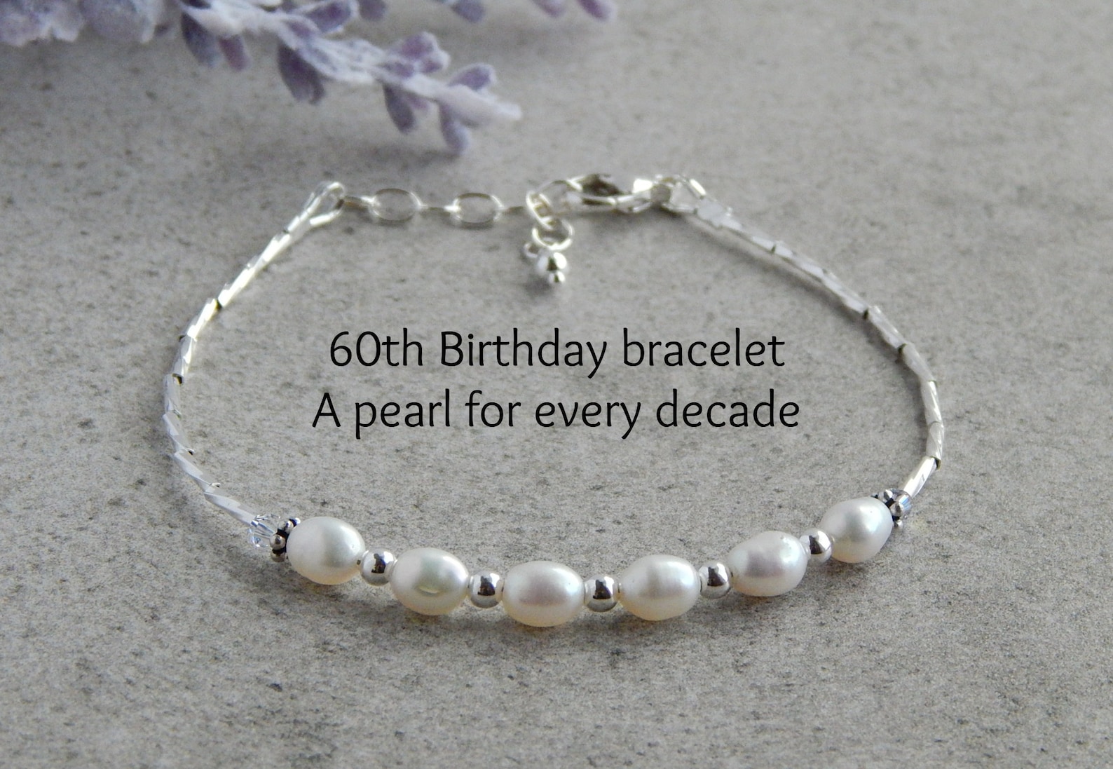 60th Birthday Gift for Women Jewelry 60th Birthday Bracelet - Etsy