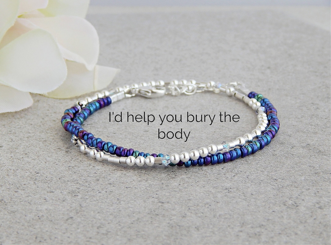 I'd Help You Bury the Body Morse Code Bracelet, Morse Code Bracelet ...