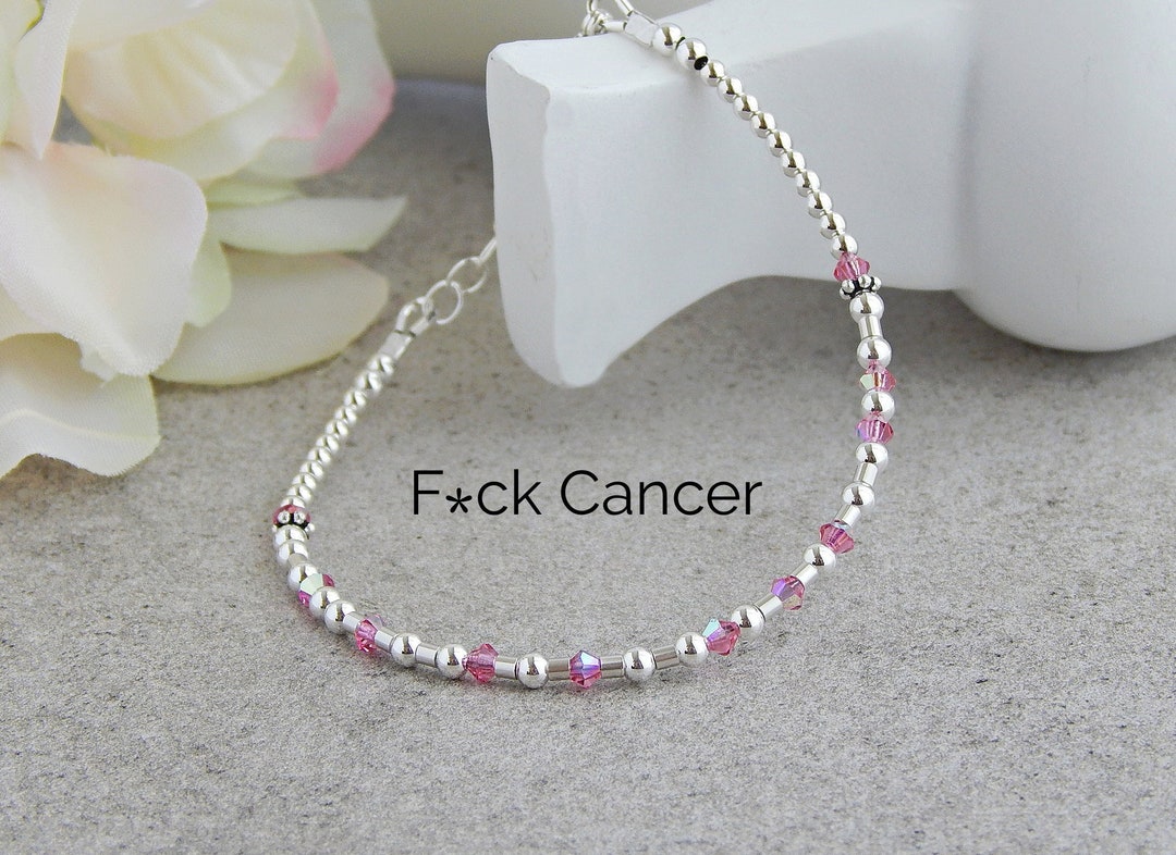 Breast Cancer Bracelets for Women, F Cancer Bracelet, Morse Code ...