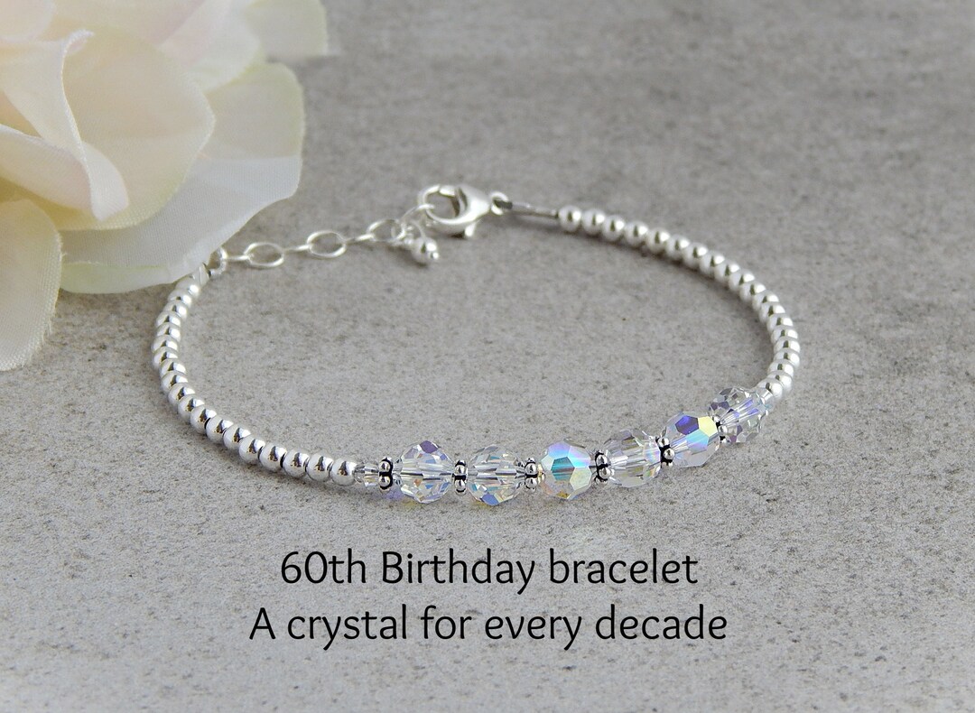 60th Birthday Bracelet for Women, 60th Birthday Gift for Women Jewelry ...