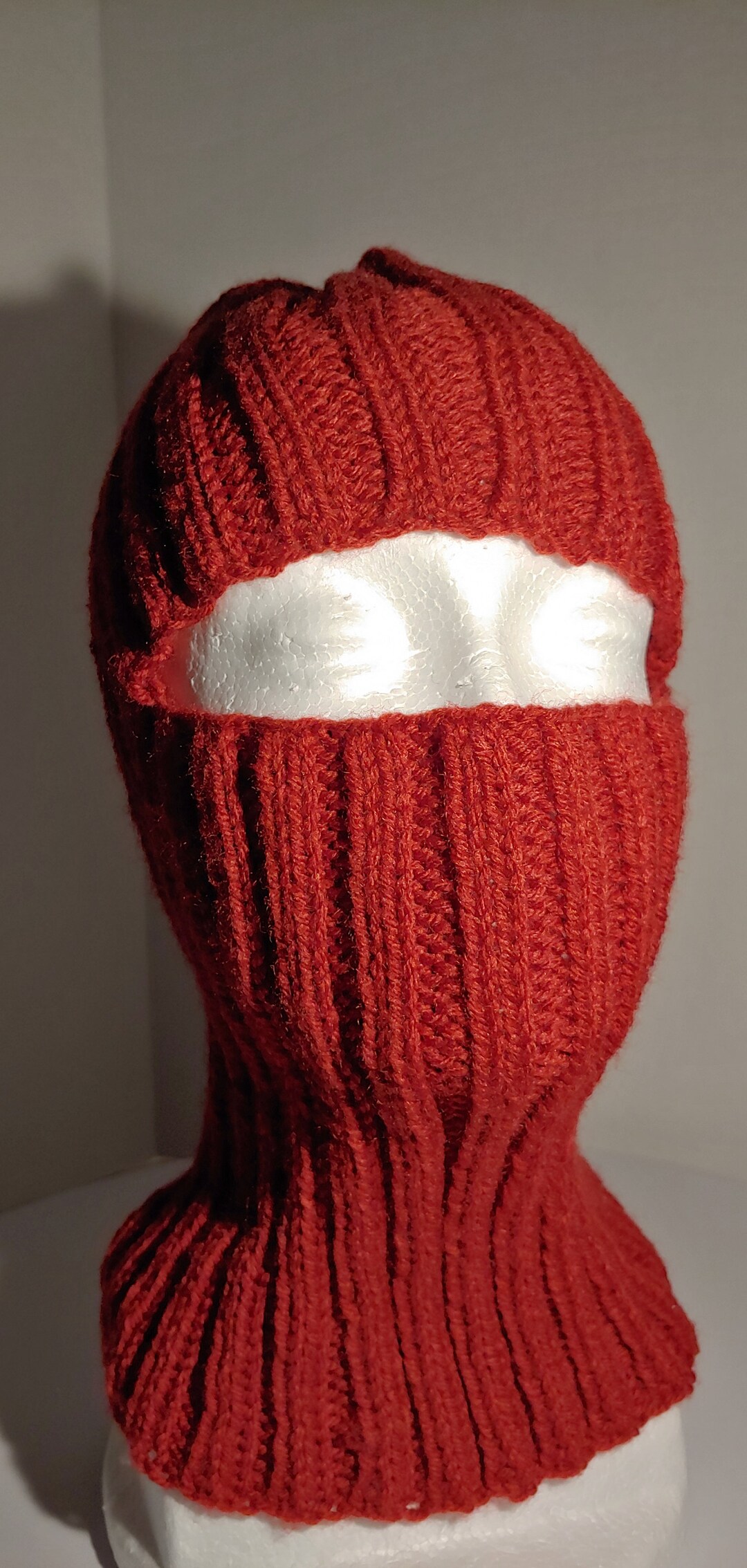 Dark Red Ski Mask - Etsy
