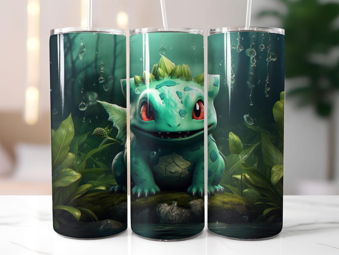 Pokemon Bulbasaur Tumbler Wrap, 20oz Skinny Tumbler Pokemon Bulbasaur ...