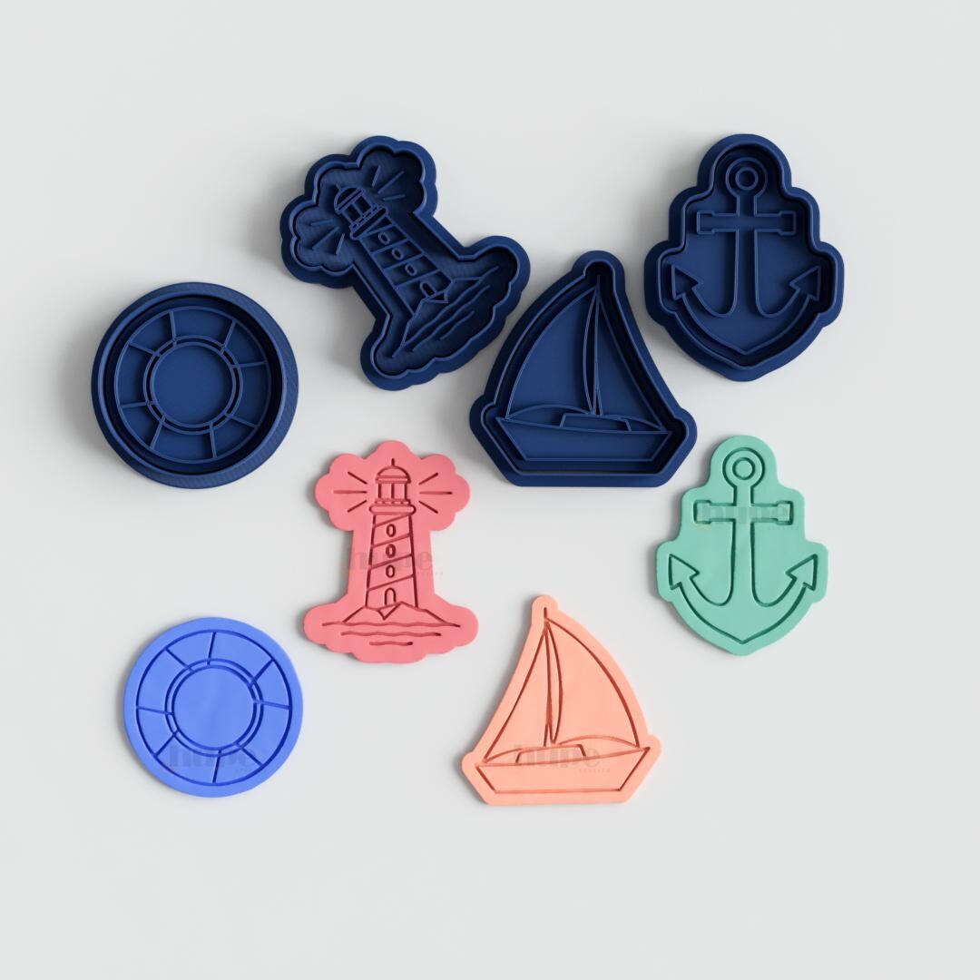 Lighthouse Cookie Cutter Set Cookie Stamp Lighthouse Cutters Set ...