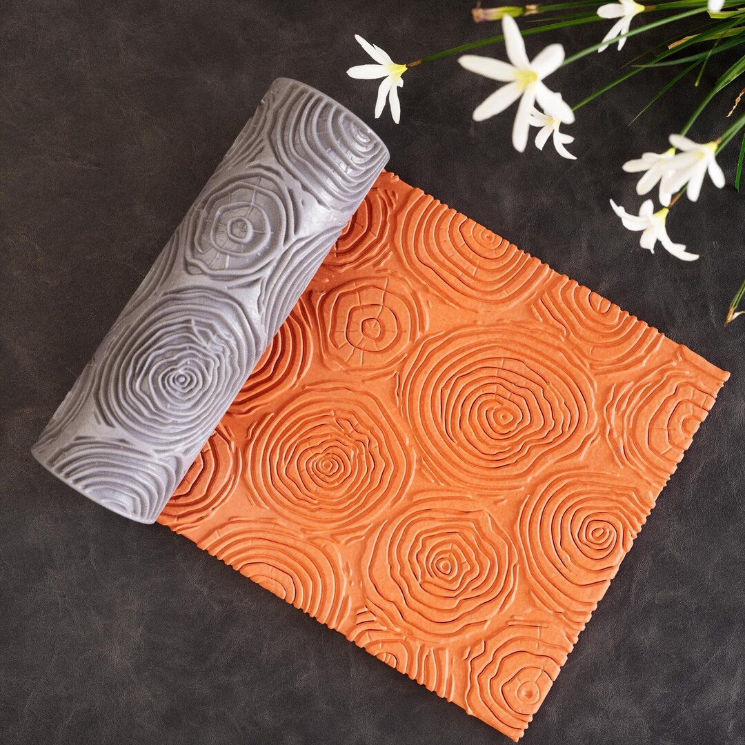 Log Wood Texture Roller | Seamless Polymer Clay Texture Roller ...